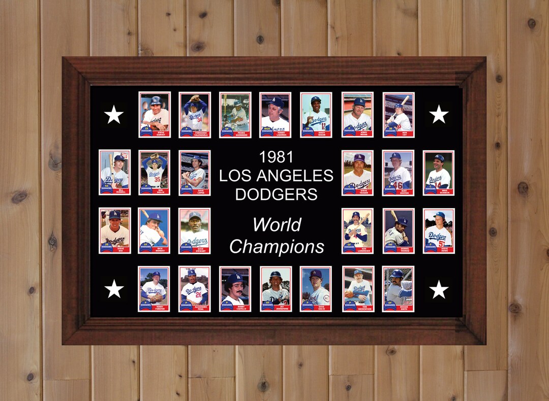 1981 LOS ANGELES DODGERS Poster Decor Gift Wall Art 1981 World Series ...