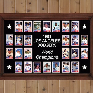 1981 LOS ANGELES DODGERS Poster Decor Gift Wall Art 1981 World Series ...