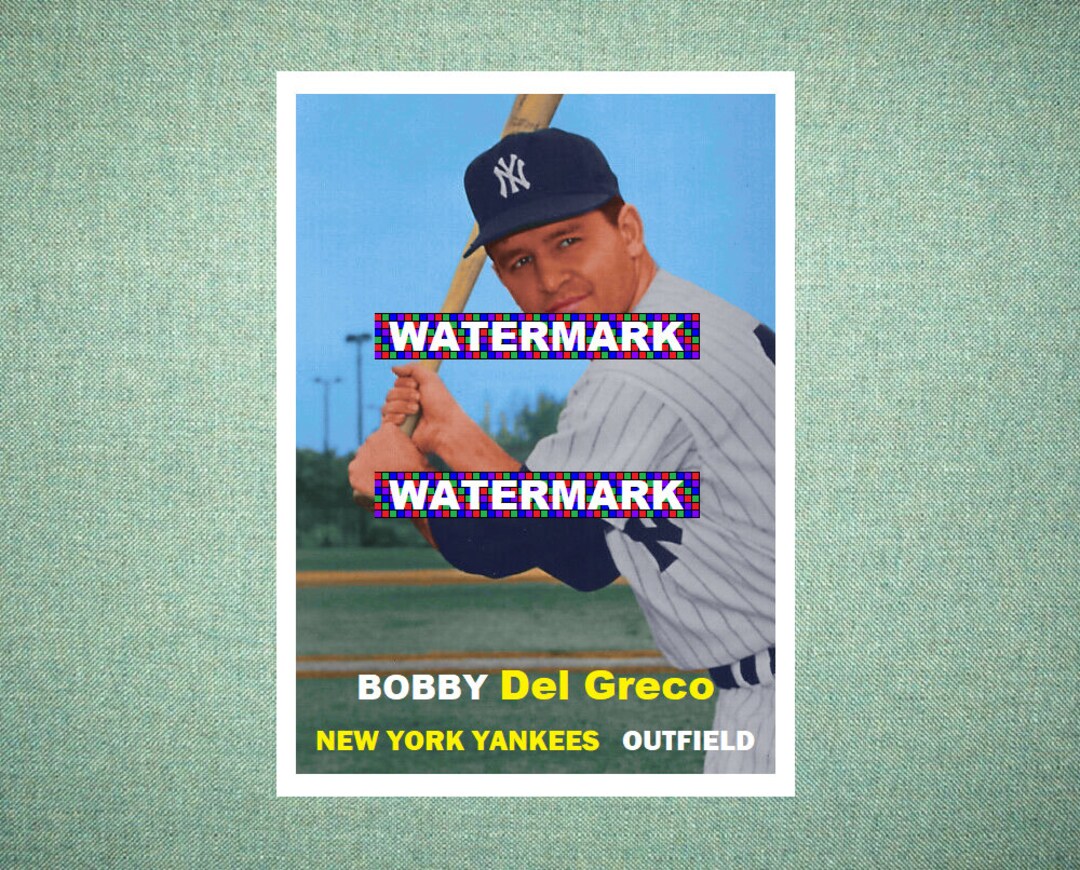 Bobby Del Greco New York Yankees Custom Baseball Card 1957 Style Card That Could Have Been By