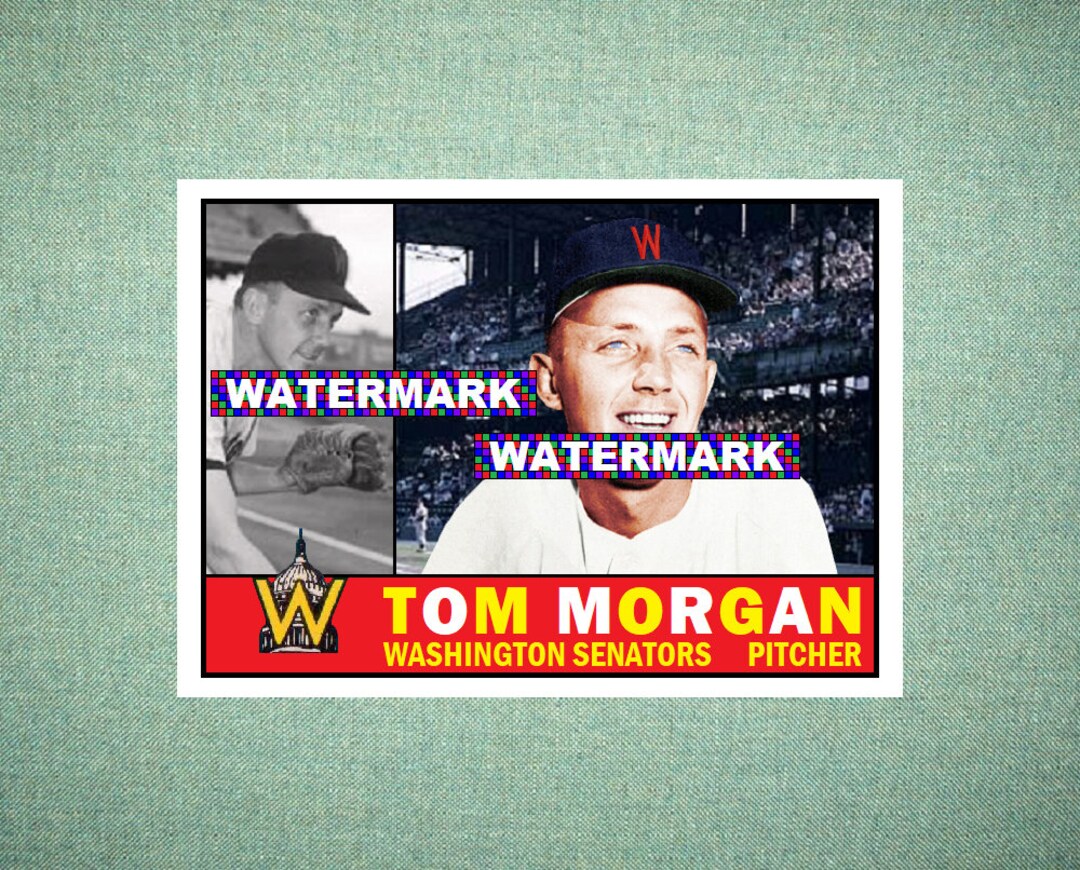 Tom Morgan Washington Senators Custom Baseball Card 1960 Style - Etsy