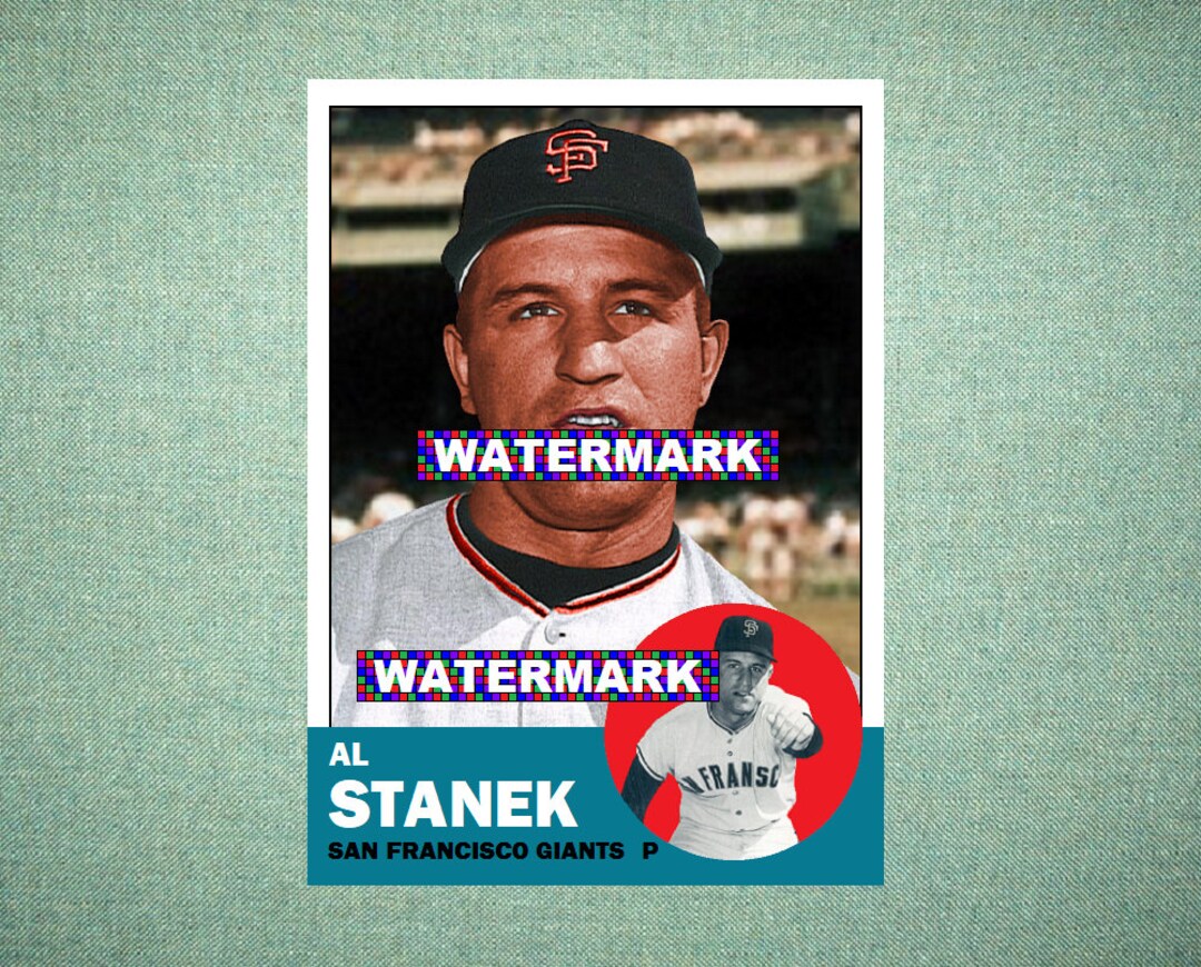 Al Stanek San Francisco Giants Custom Baseball Card 1963 Style - Etsy