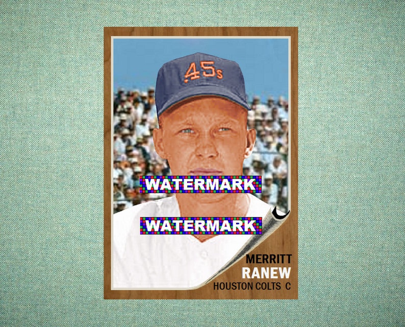 Merritt Ranew Houston Colt 45s 45 Custom Baseball Card 1962 - Etsy