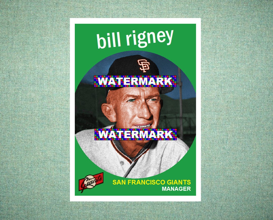 Bill Rigney San Francisco Giants Custom Baseball Card 1959 - Etsy