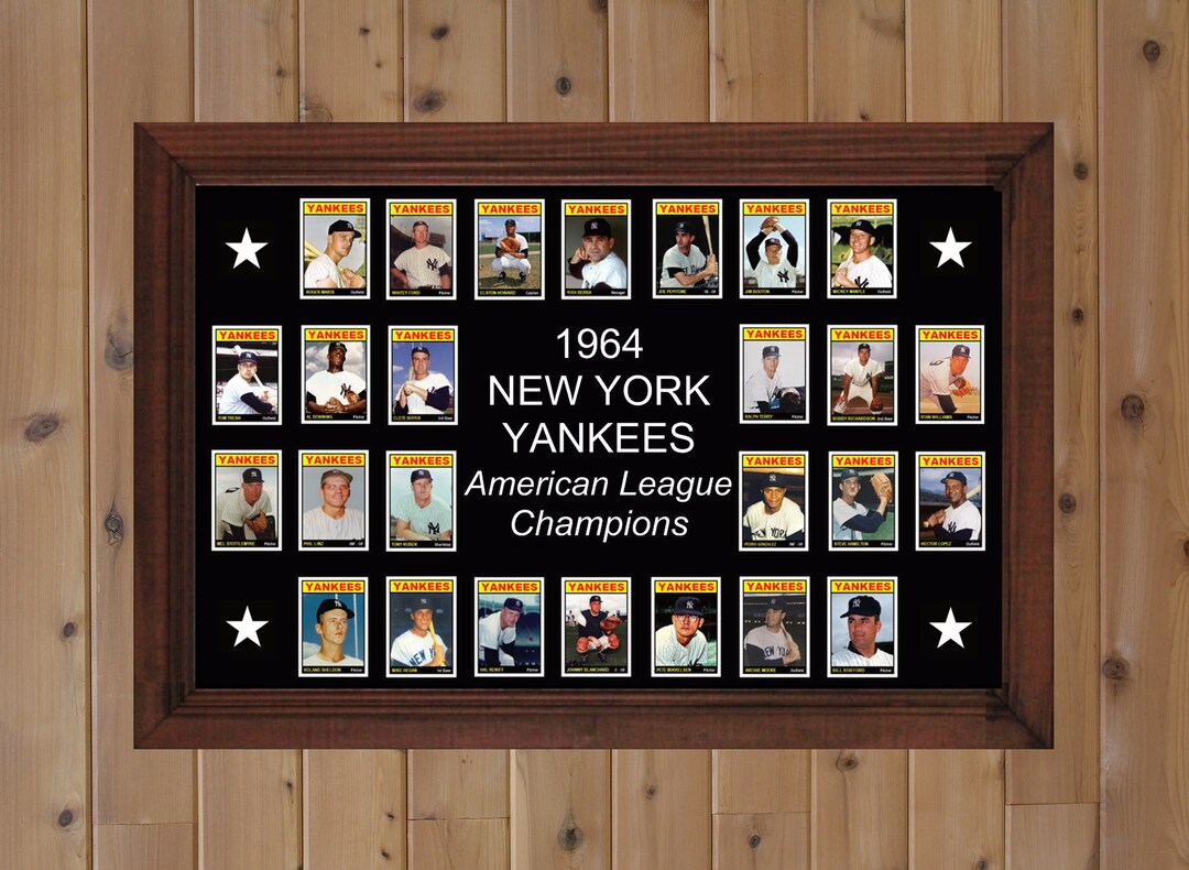 1964 NEW YORK YANKEES Poster Decor Gift Wall Art 1964 World Series Team ...