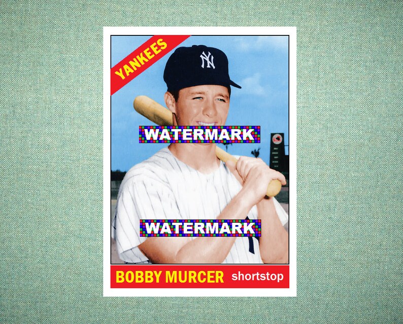 Bobby Murcer New York Yankees Custom Baseball Card 1966 Style - Etsy