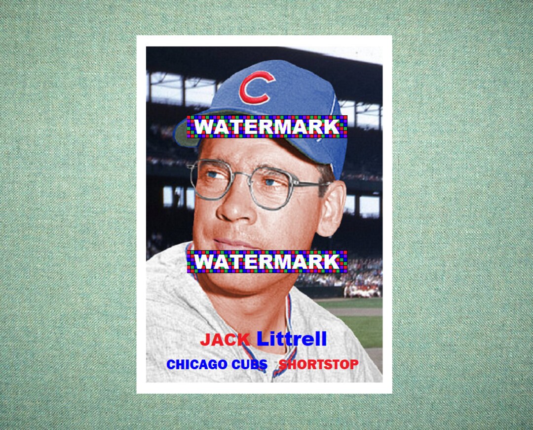Jack Littrell Chicago Cubs Custom Baseball Card 1957 Style - Etsy