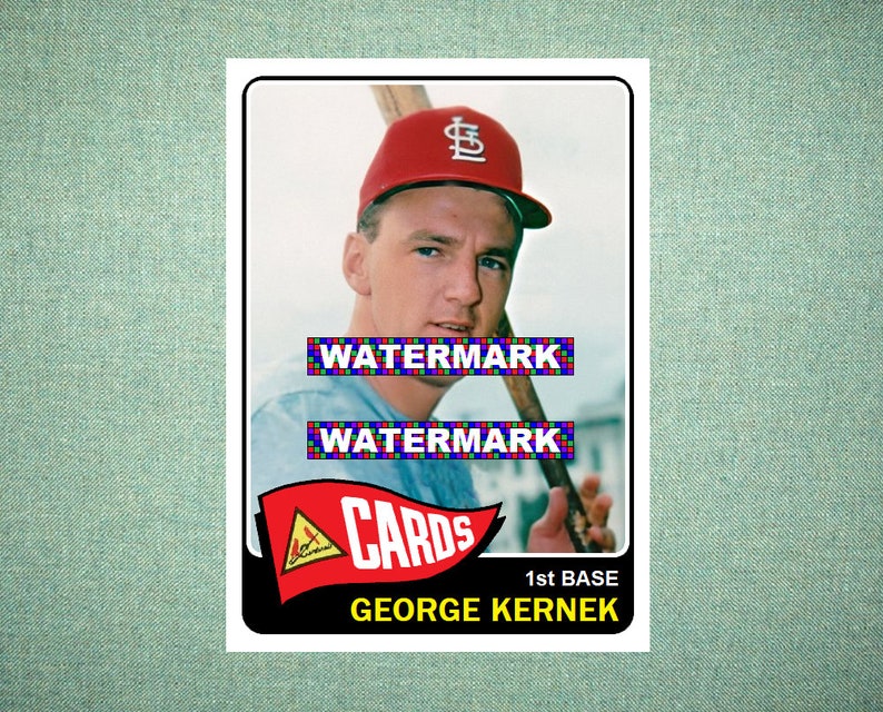 George Kernek St Louis Cardinals Custom Baseball Card 1965 - Etsy
