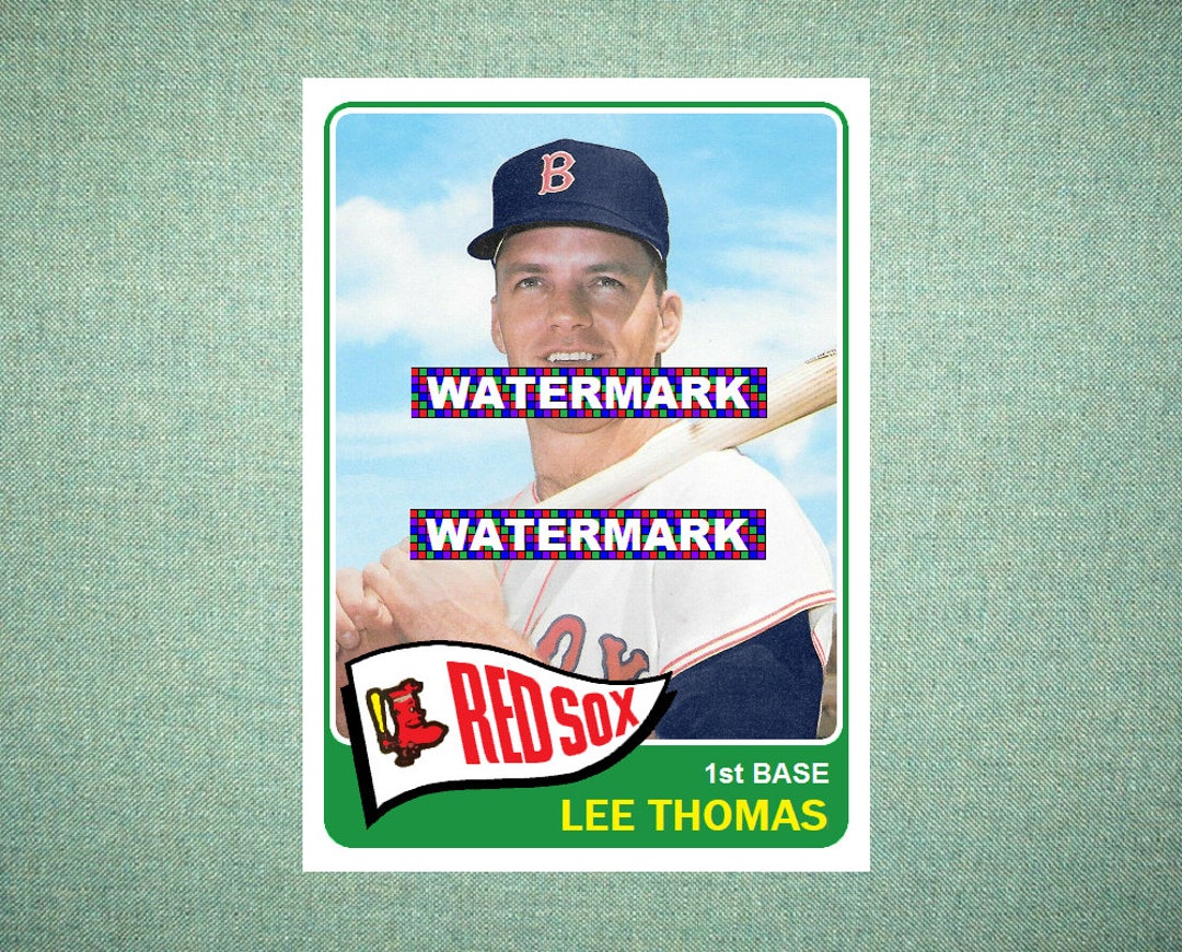 Lee Thomas Boston Red Sox Custom Baseball Card 1965 Style - Etsy