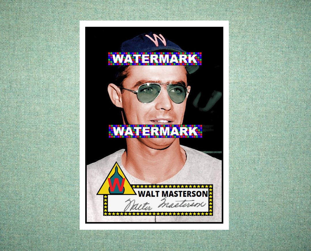 Walt Masterson Washington Senators Custom Baseball Card 1952 - Etsy