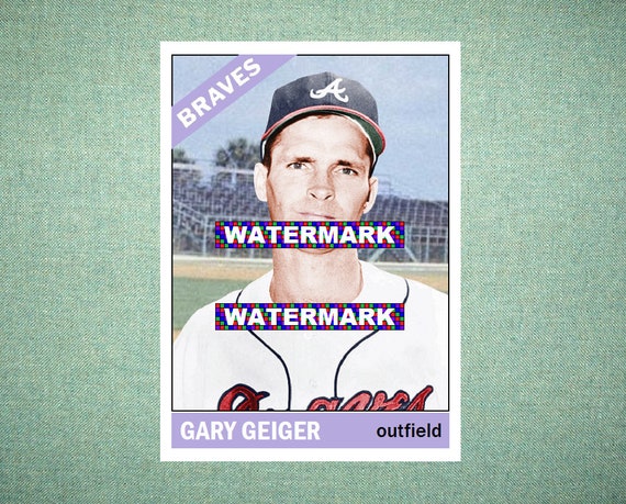 Gary Geiger Atlanta Braves Custom Baseball Card 1966 Style - Etsy