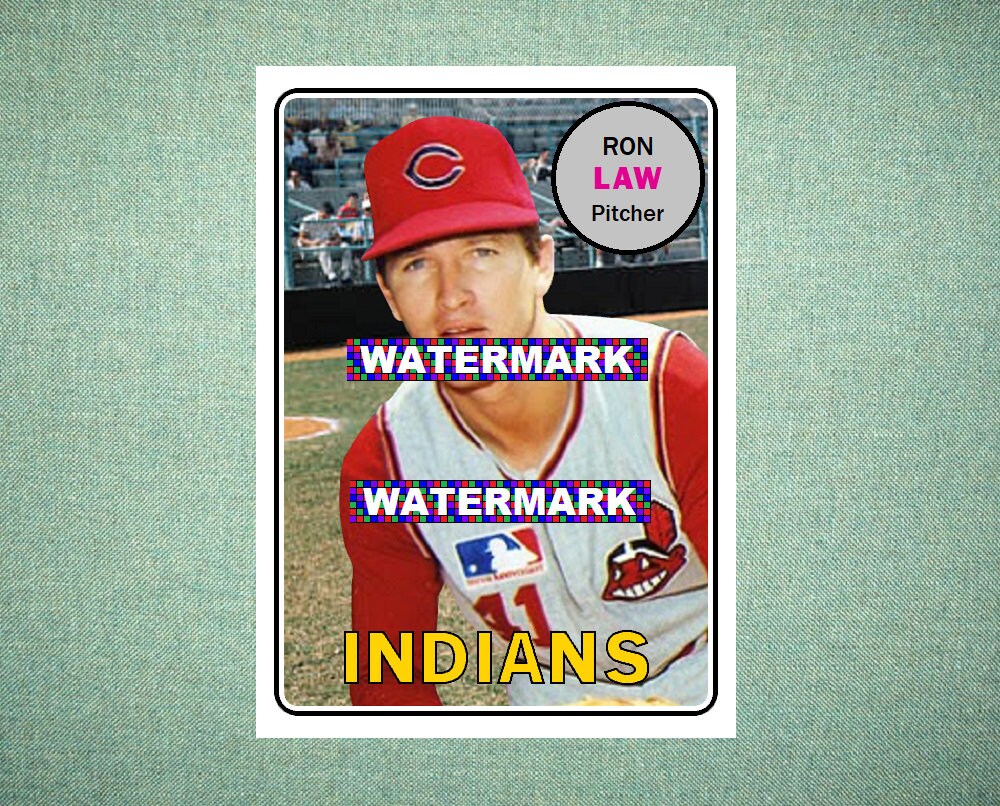 Art & Collectibles Gene Leek Cleveland Indians Custom Baseball Card ...
