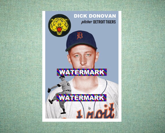 Dick Donovan Detroit Tigers Custom Baseball Card 1954 Style - Etsy