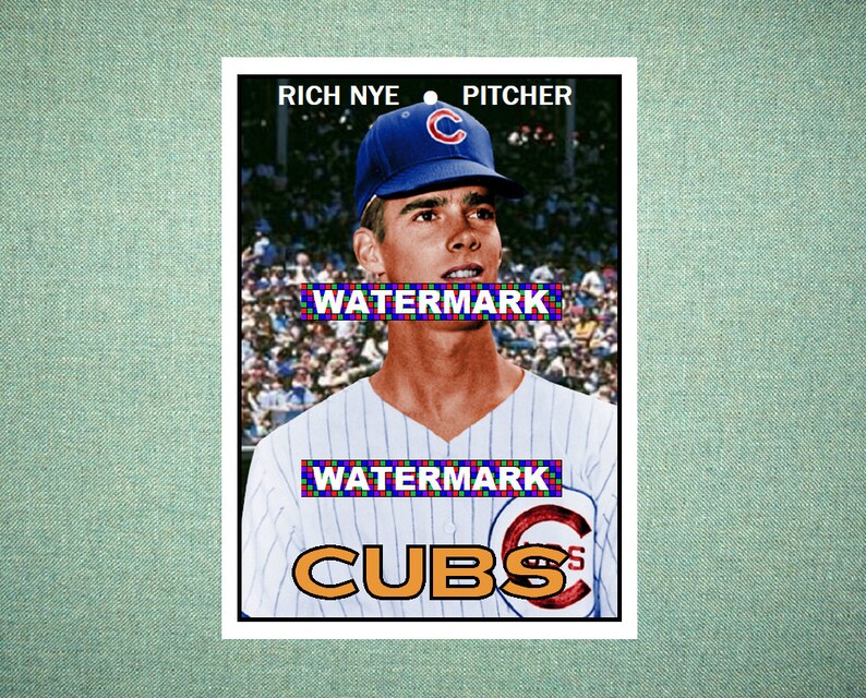 Rich Nye Chicago Cubs Custom Baseball Card 1967 Style - Etsy