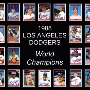 1988 LOS ANGELES DODGERS Poster Decor Gift Wall Art 1988 World Series ...