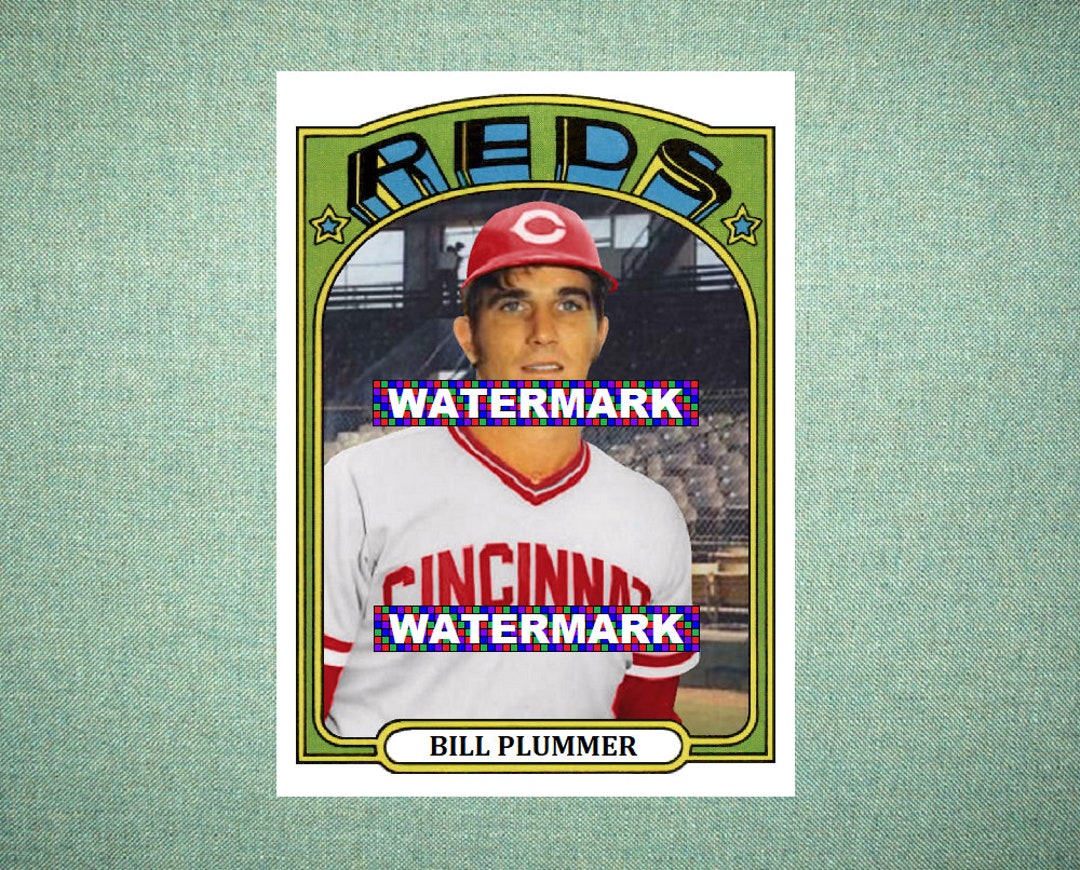 Bill Plummer Cincinnati Reds Custom Baseball Card 1972 Style - Etsy