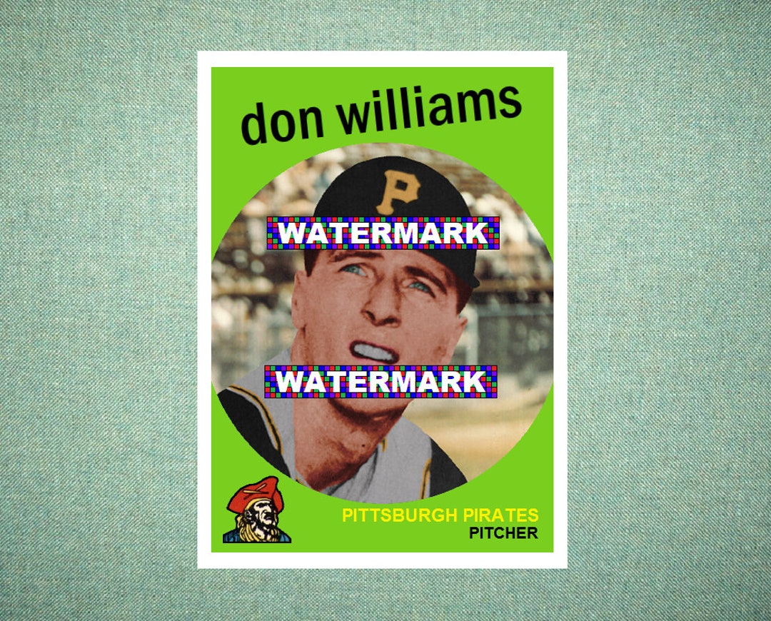 Don Williams Pittsburgh Pirates Custom Baseball Card 1959 - Etsy