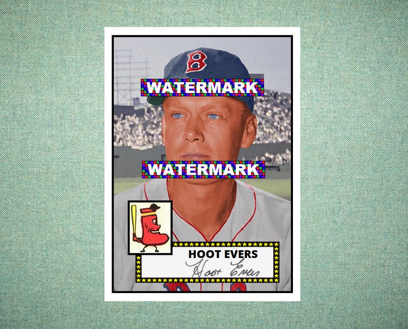 Hoot Evers Boston Red Sox Custom Baseball Card 1952 Style - Etsy