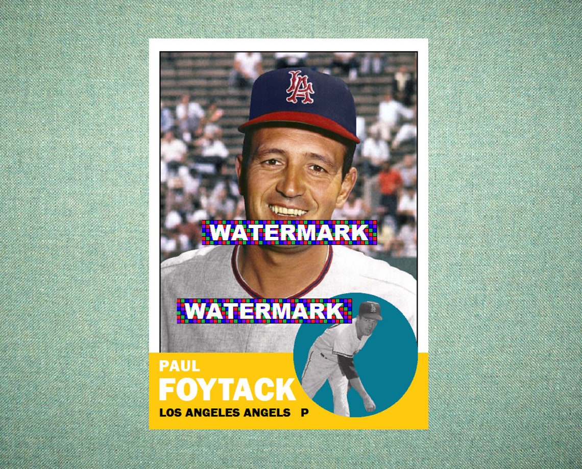Paul Foytack Los Angeles Angels Custom Baseball Card 1963 - Etsy