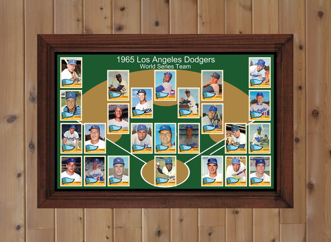 1965 LOS ANGELES DODGERS Poster Decor Gift Wall Art 1965 World Series ...