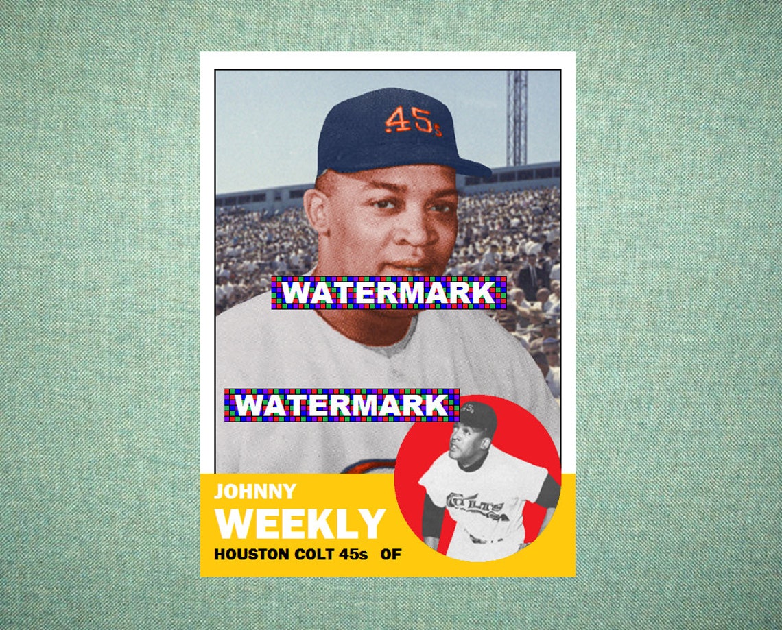 Johnny Weekly Houston Colt 45 45s Custom Baseball Card 1963 - Etsy