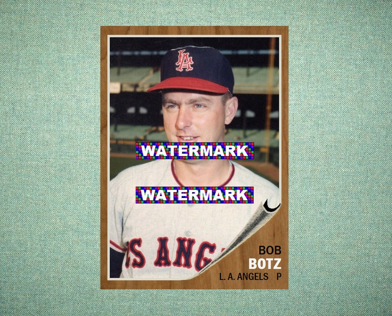 Bob Botz Los Angeles Angels Custom Baseball Card 1962 Style - Etsy