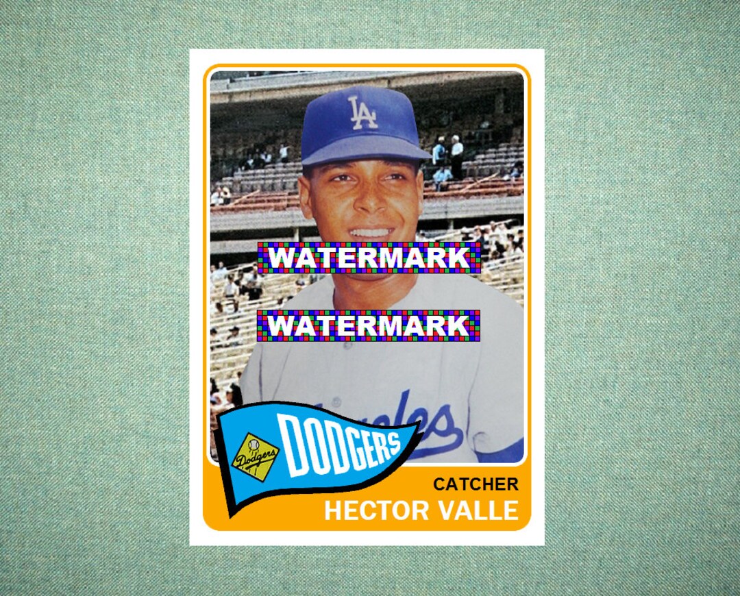 Hector Valle Los Angeles Dodgers Custom Baseball Card 1965 - Etsy