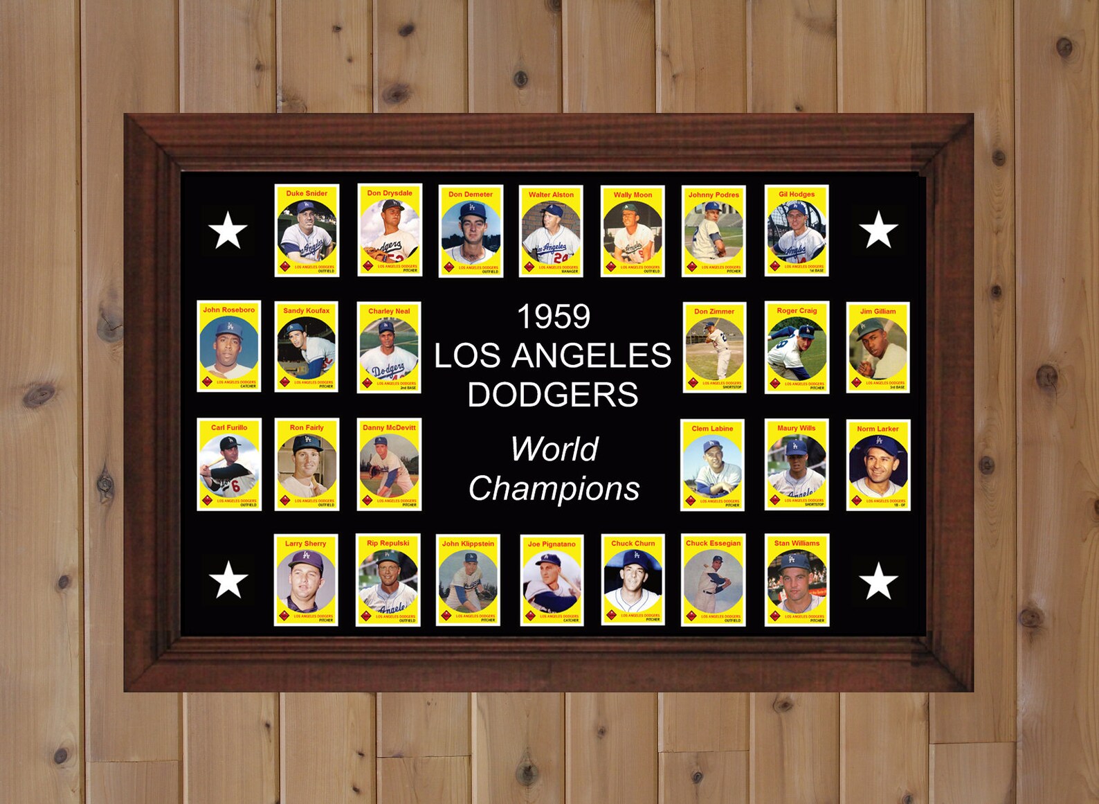 1959 LOS ANGELES DODGERS Poster Decor Gift Wall Art 1959 World Series ...