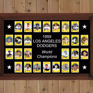 1959 LOS ANGELES DODGERS Poster Decor Gift Wall Art 1959 World Series ...