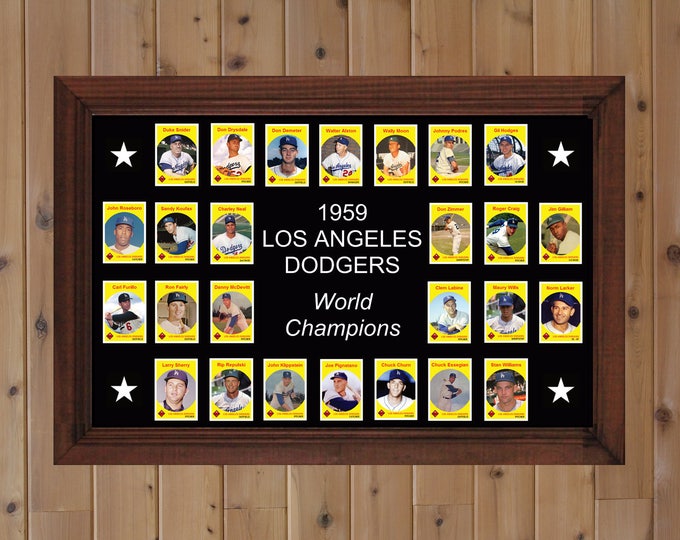 1959 LOS ANGELES DODGERS Poster Decor Gift Wall Art 1959 World Series ...