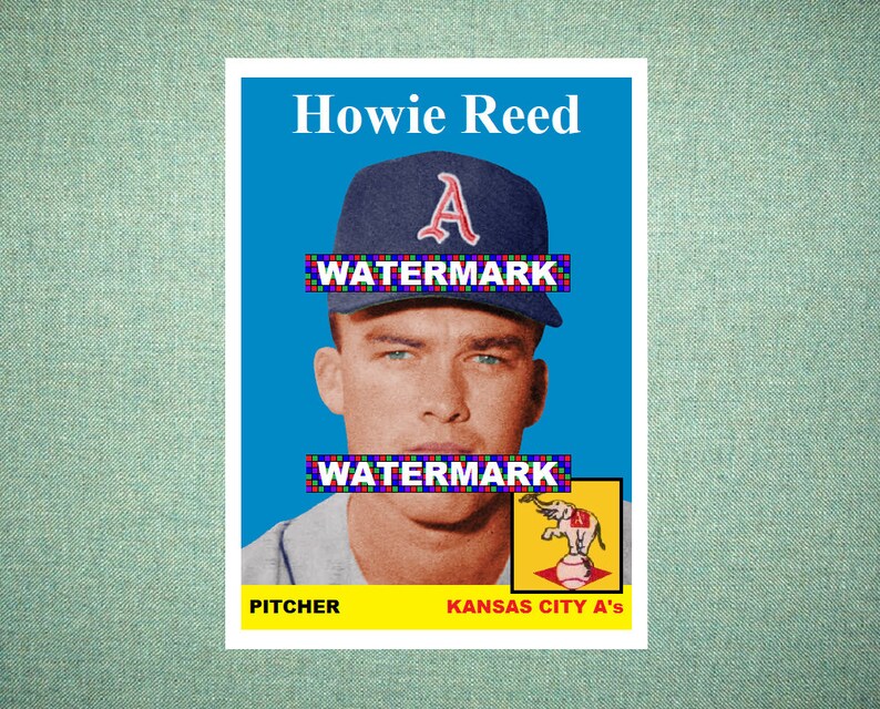 Howie Reed Kansas City Athletics A's Custom Baseball Card - Etsy