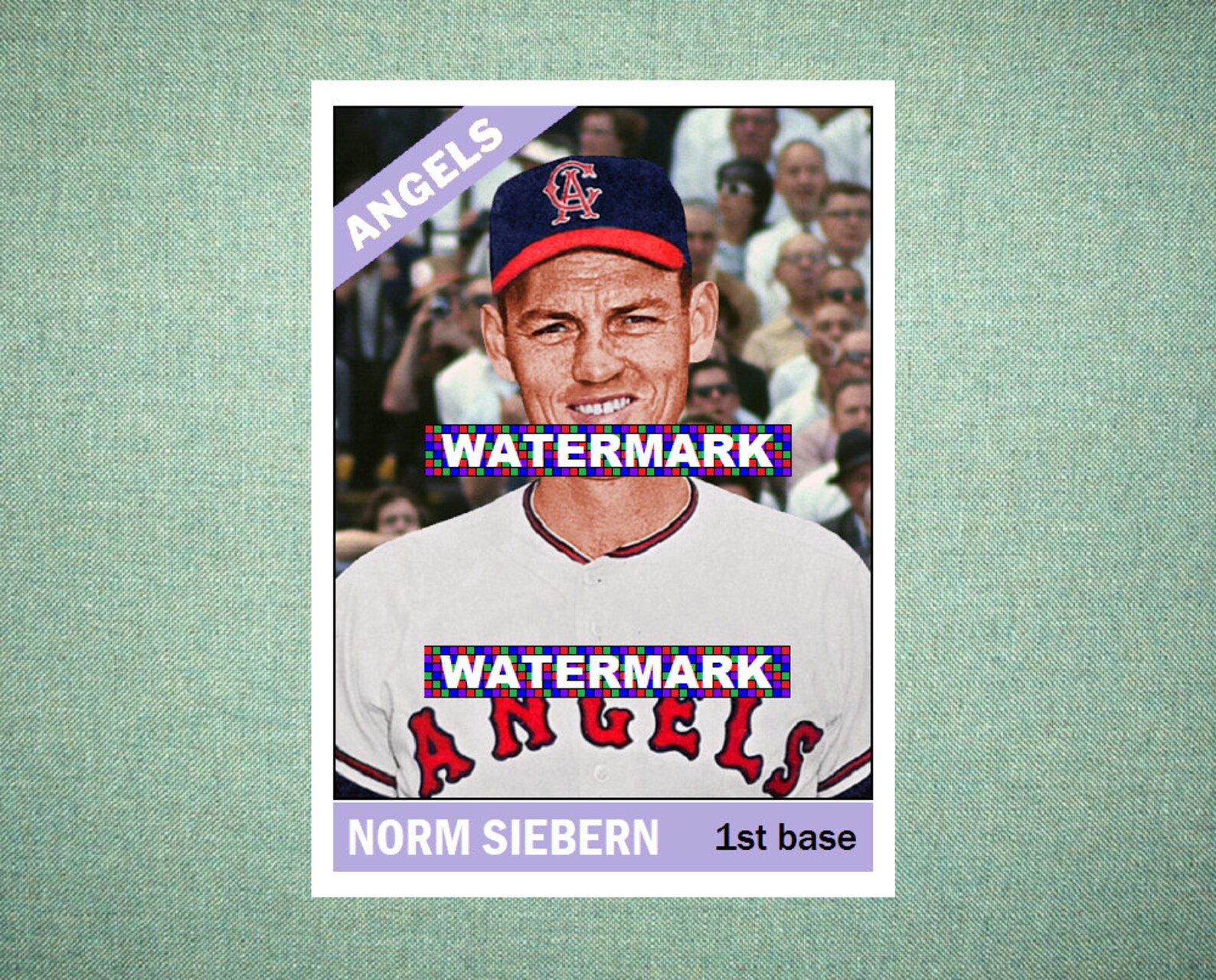 Norm Siebern California Angels Custom Baseball Card 1966 Style - Etsy