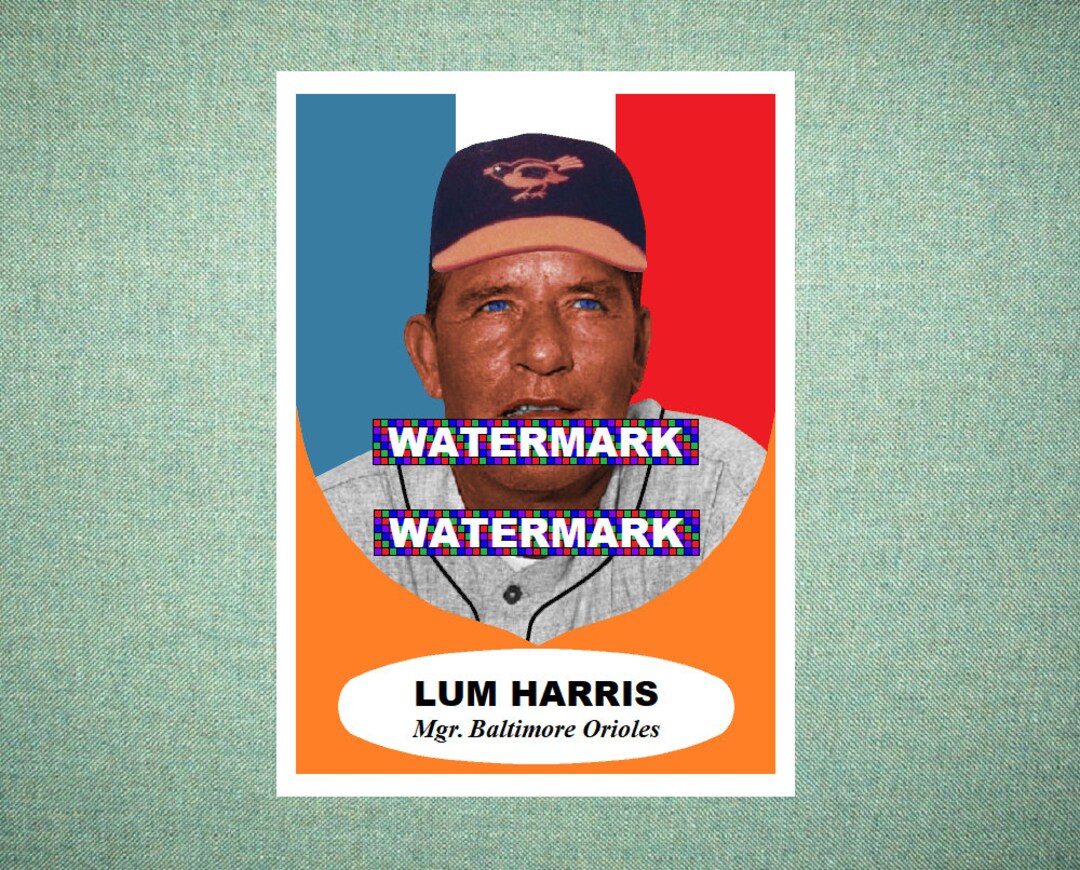 Lum Harris Baltimore Orioles Custom Baseball Card 1961 Style - Etsy