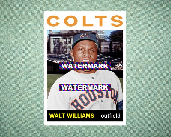 Walt Williams Houston Colt 45 45s Custom Baseball Card 1964 - Etsy