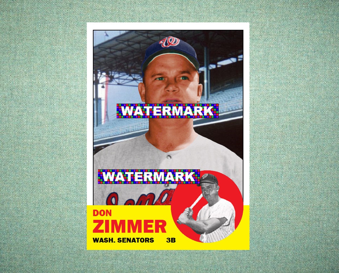 Don Zimmer Washington Senators Custom Baseball Card 1963 Style card ...