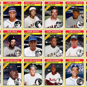 African American Baseball Card Set 1st Black Players on Each - Etsy