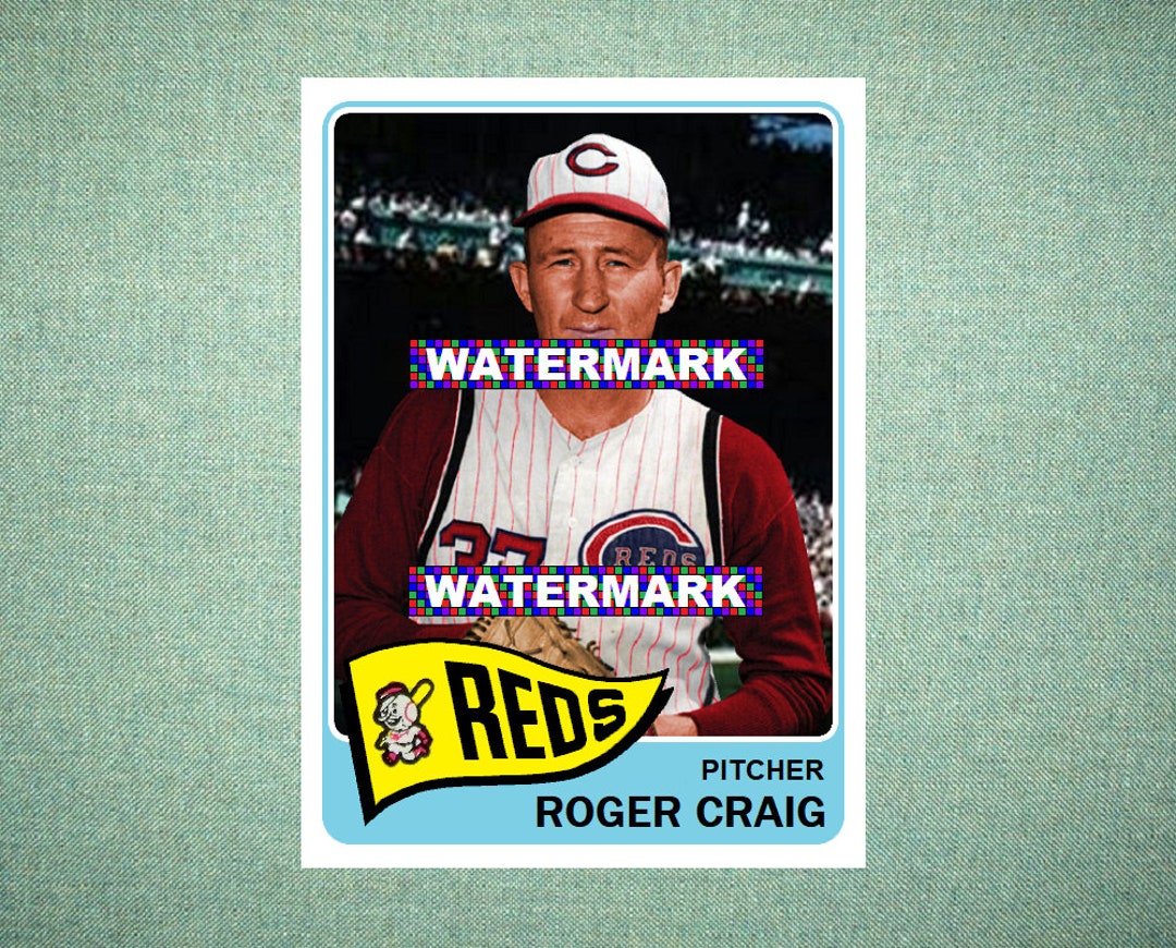 Roger Craig Cincinnati Reds Custom Baseball Card 1965 Style card That ...