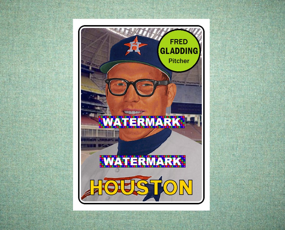 Fred Gladding Houston Astros Custom Baseball Card 1969 Style - Etsy