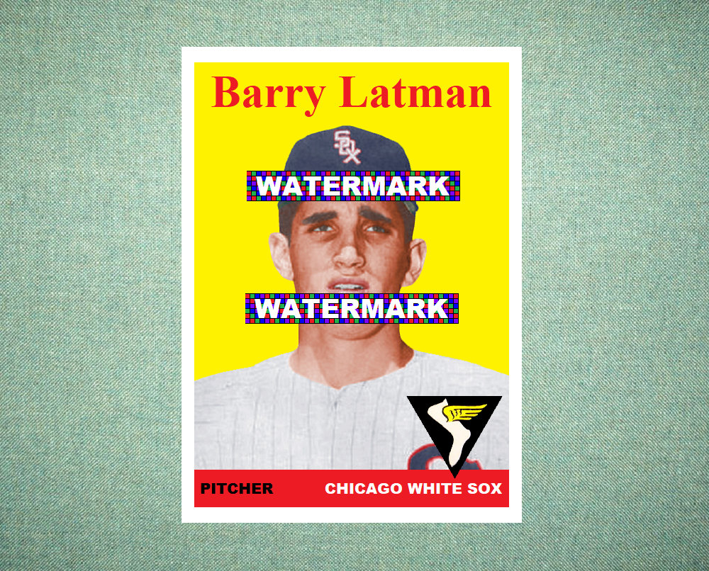 Barry Latman Chicago White Sox Custom Baseball Card 1958 Style - Etsy