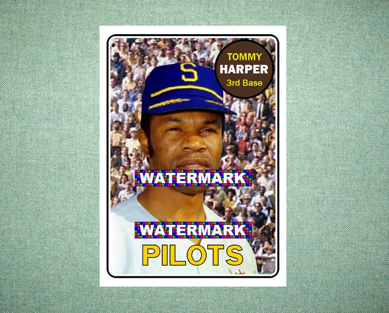 Tommy Harper Seattle Pilots, ORIGINAL card That Could Have Been by ...