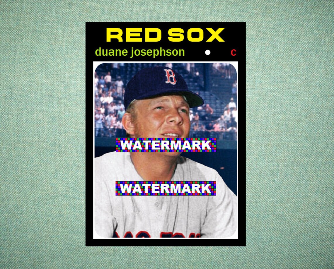 Duane Josephson Boston Red Sox Custom Baseball Card 1971 Style - Etsy
