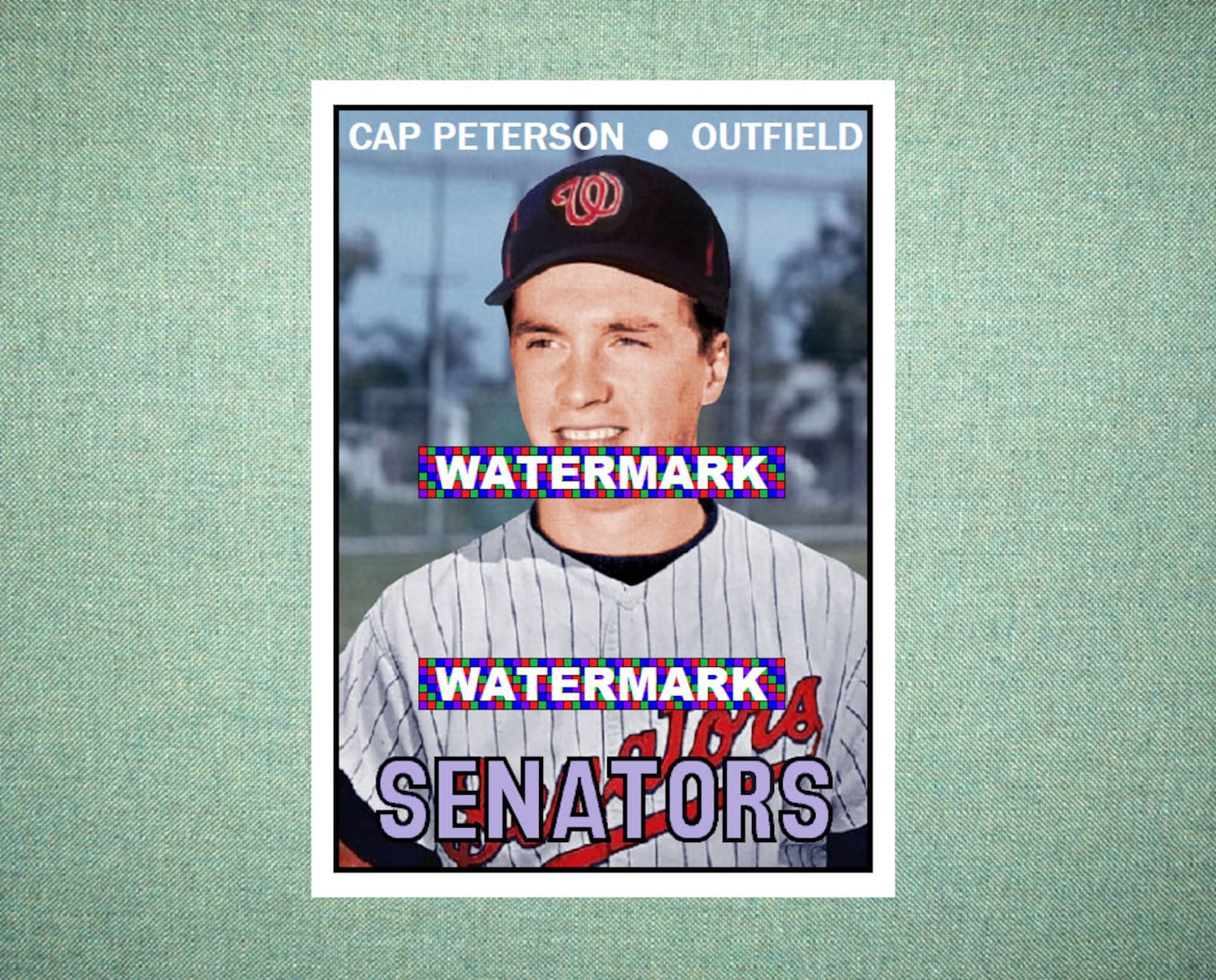 Cap Peterson Washington Senators Custom Baseball Card 1967 - Etsy