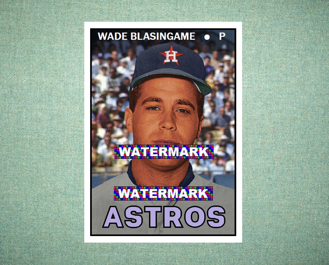 Wade Blasingame Houston Astros Custom Baseball Card 1967 Style - Etsy