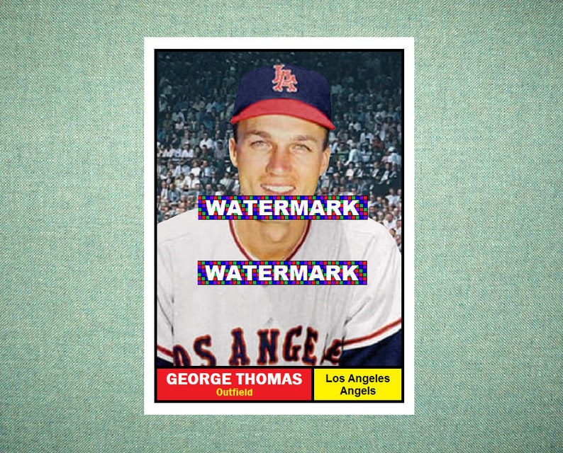 George Thomas Los Angeles Angels Custom Baseball Card 1961 Style card ...
