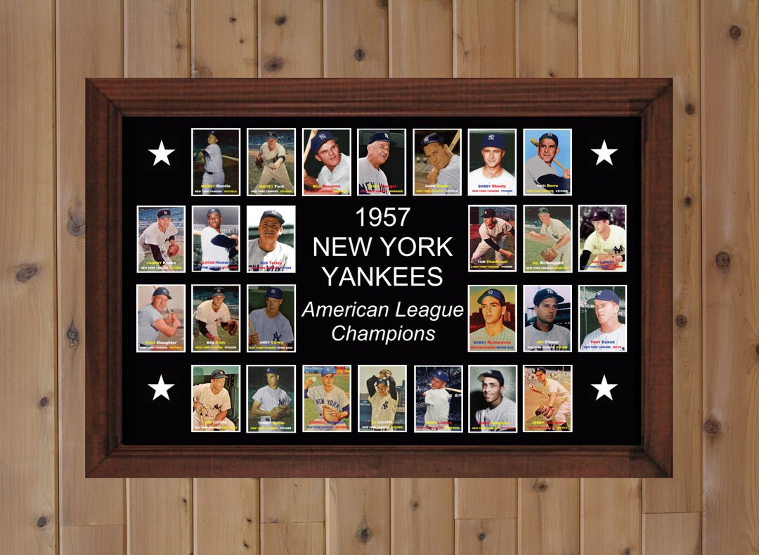 1957 NEW YORK YANKEES Poster Decor Gift Wall Art 1957 World Series Team ...