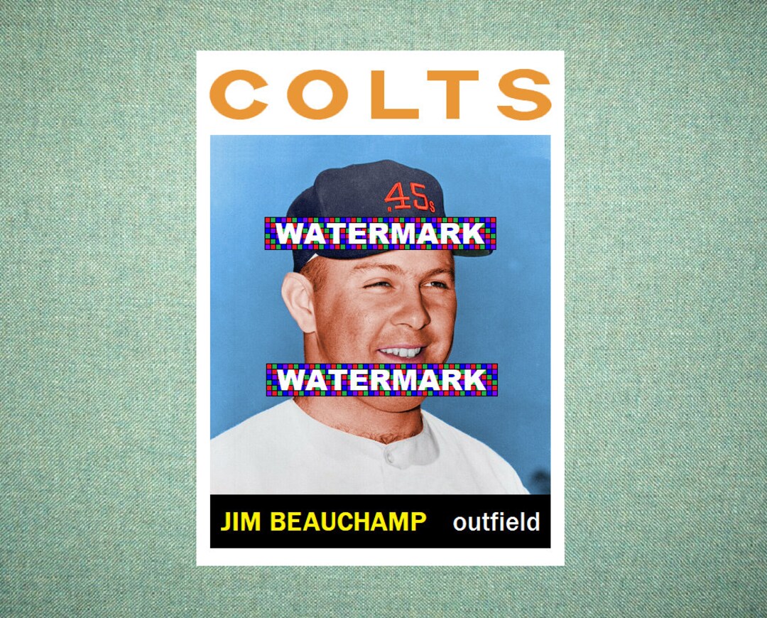 Jim Beauchamp Houston Colt 45 45s Custom Baseball Card 1964 - Etsy