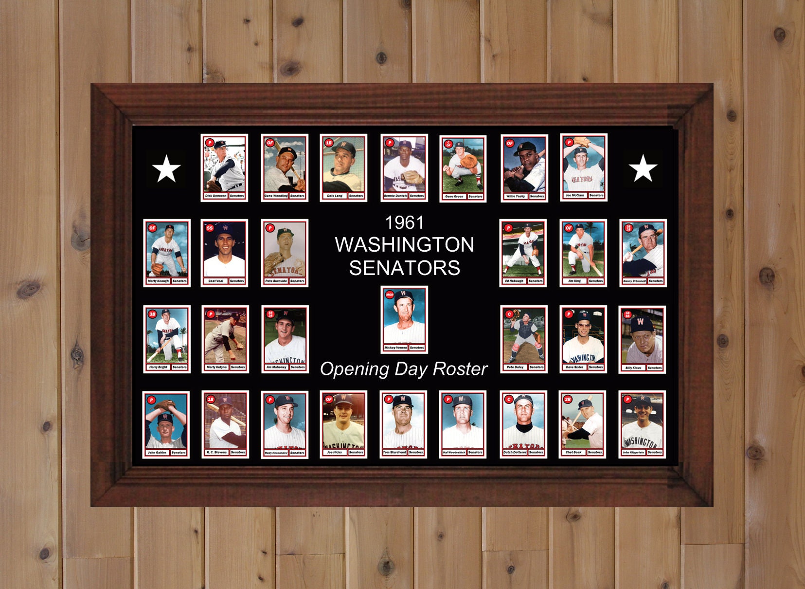 1961 WASHINGTON SENATORS Poster Decor Gift Wall Art 1961 Opening Day ...