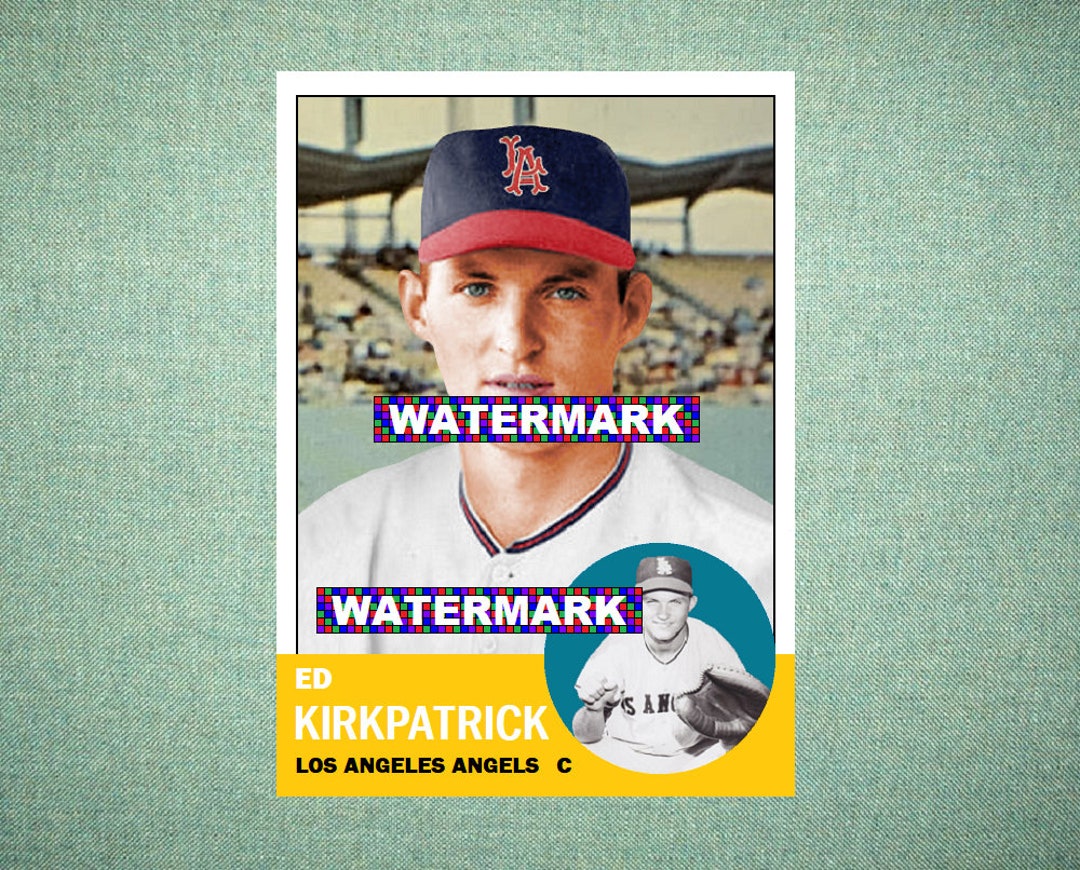 Ed Kirkpatrick Los Angeles Angels Custom Baseball Card 1963 Style card ...