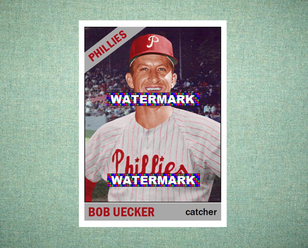 Bob Uecker Philadelphia Phillies Custom Baseball Card 1966 - Etsy