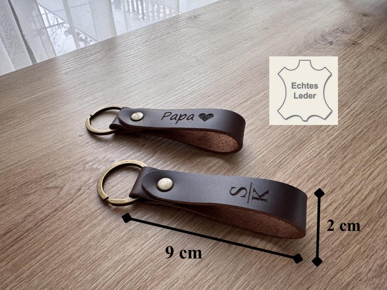 Personalized Leather Keychain With Carabiner, Valentine's Day Gift for ...