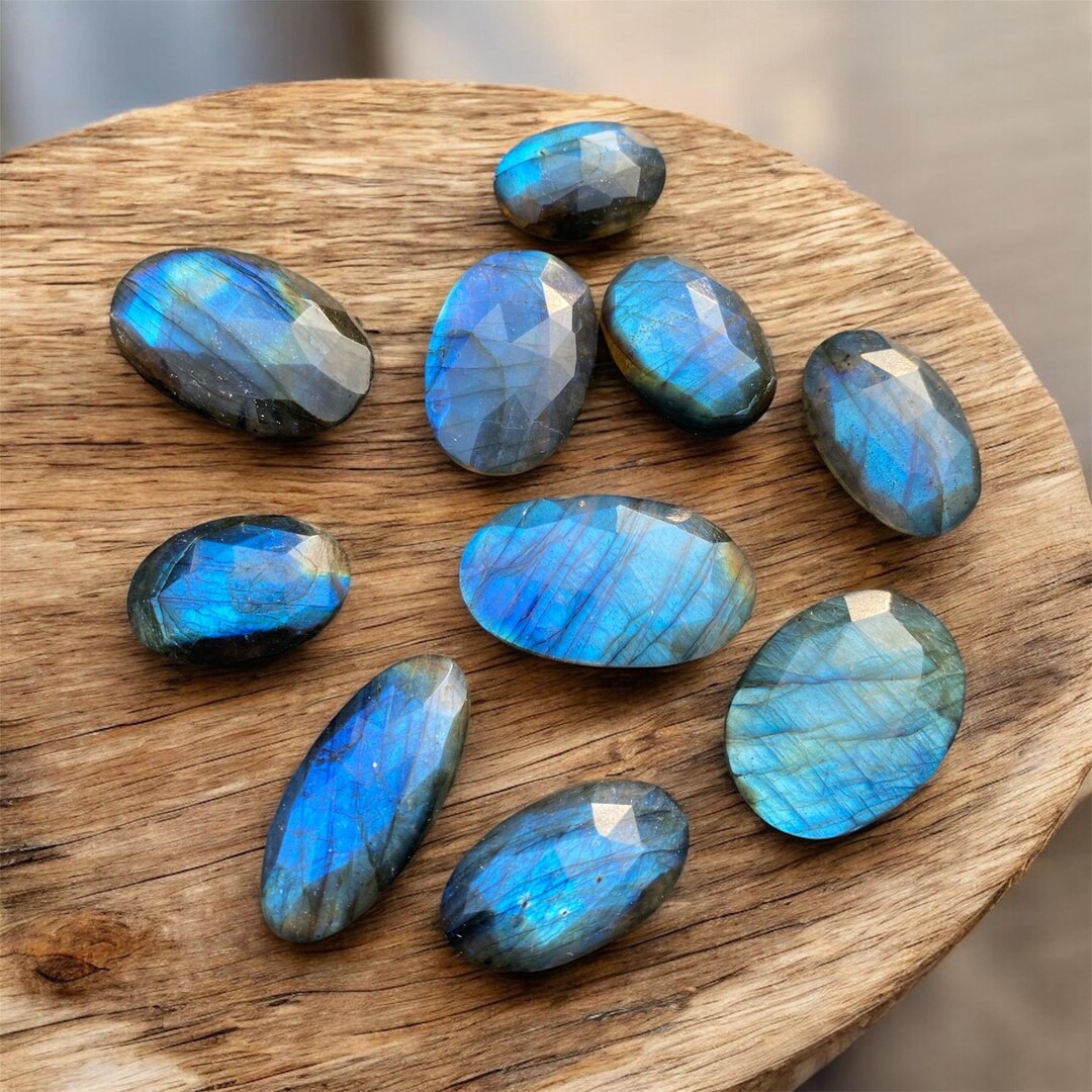 Natural Labradorite Mix Shape 10 Piece Lot Faceted Gemstones | Flashy ...